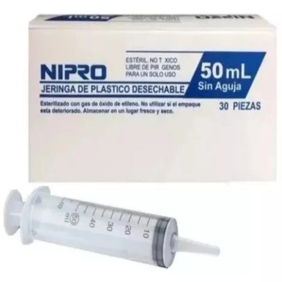 JERINGA 50ML SIN AGUJA C/30 NIPRO – Proveedora Médica Velasco